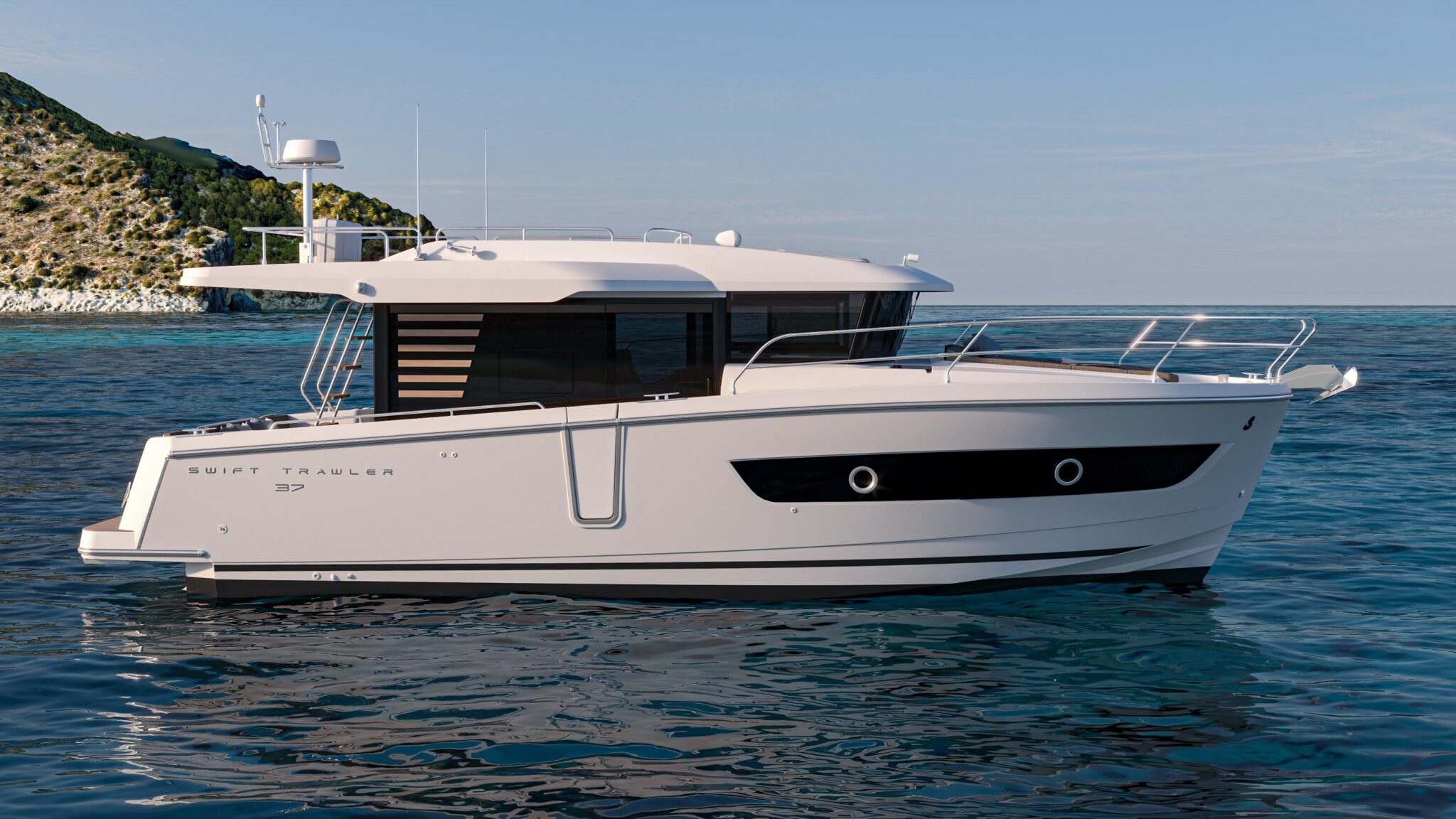 Beneteau unveils the new Swift Trawler 37 Flybridge - Salone Nautico ...